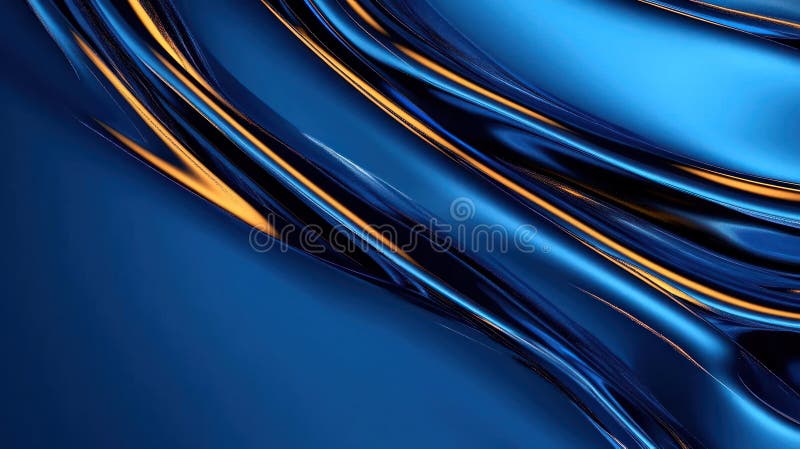 Blue Wave: Futuristic Soft Focus Glass Background Stock Illustration ...