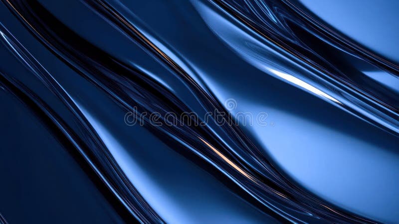 Blue Wave: Futuristic Soft Focus Glass Background Stock Illustration ...