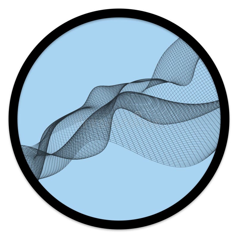 Blue Wave Icon on a White Background Stock Illustration - Illustration ...