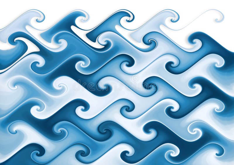 Blue wave stock illustration. Illustration of nature - 69531542