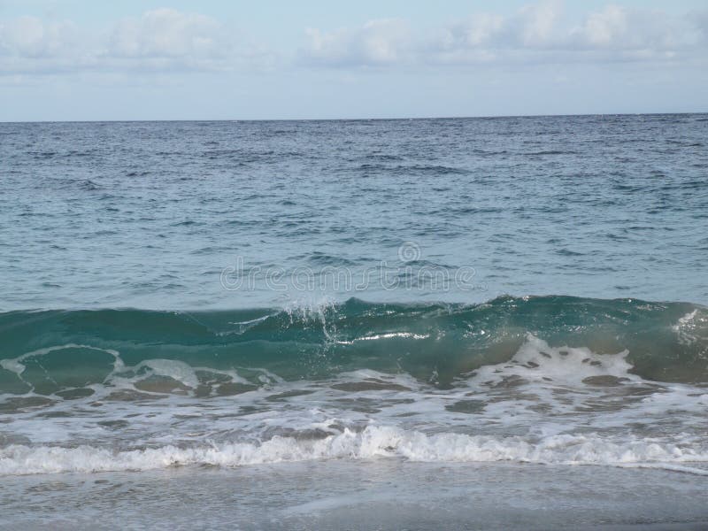 A blue wave indentation stock image. Image of beach - 201430219