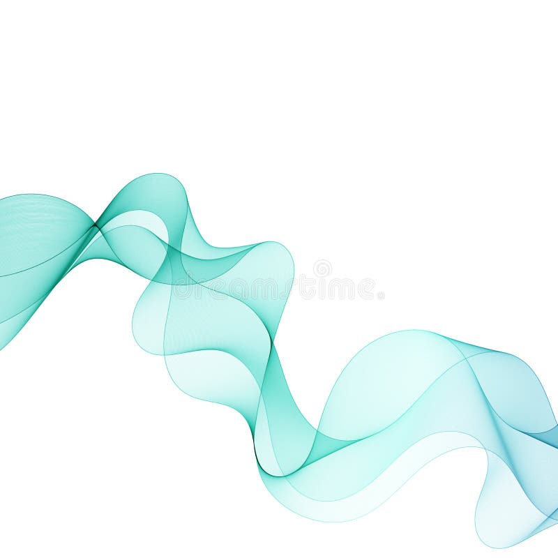 Blue Wave. Isolated Lines on a White Background. Layout for Advertising ...