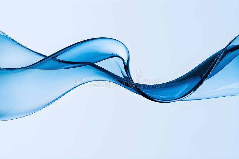 Blue Wave Like Formation Curves Gracefully, Translucent with Light and ...