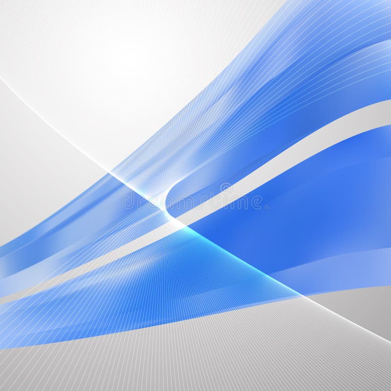 Blue Wave Lines Background Design Template Stock Vector - Illustration ...