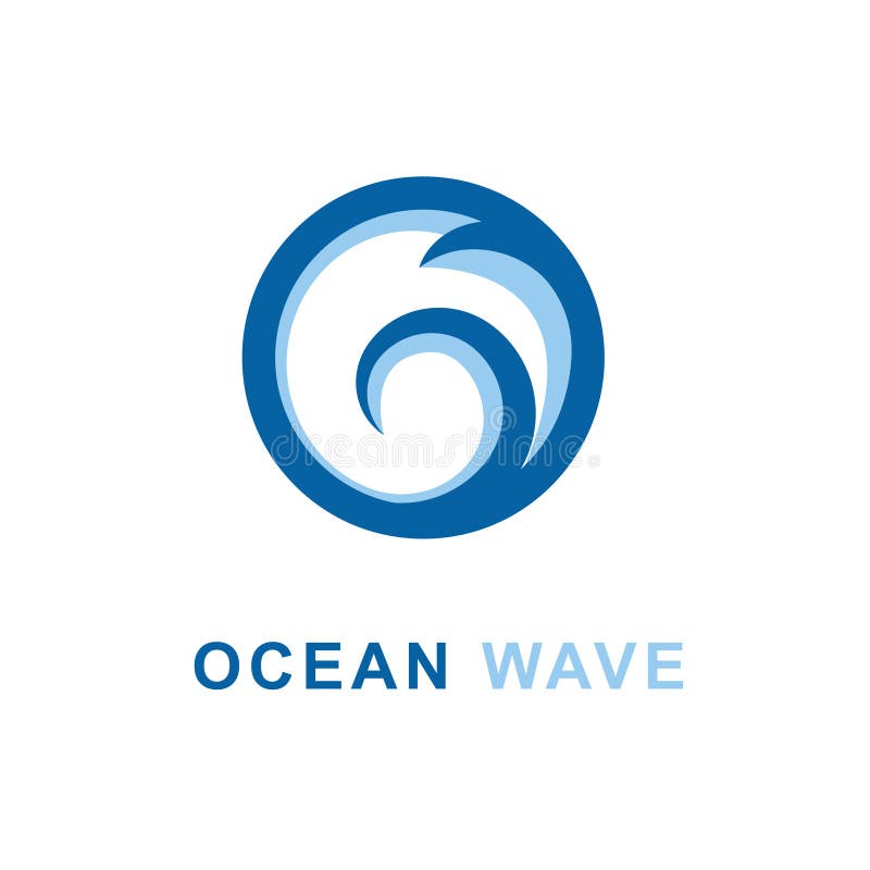 Blue Wave Logo Wave in Circle Shape Stock Vector - Illustration of ...