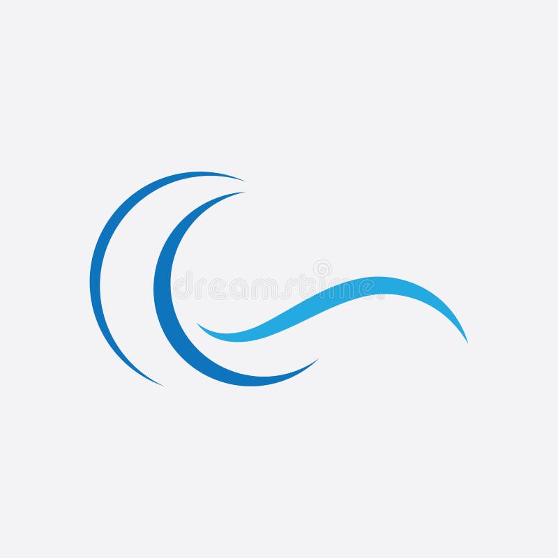 Blue Wave Logo Vector. WAter Wave Illustration Template Design Stock ...