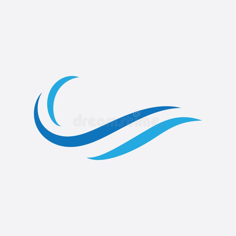 Blue Wave Logo Vector. WAter Wave Illustration Template Design Stock ...