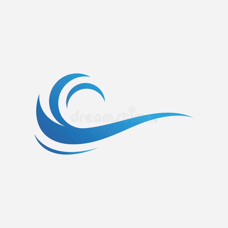 Blue Wave Logo Vector. WAter Wave Illustration Template Design Stock ...