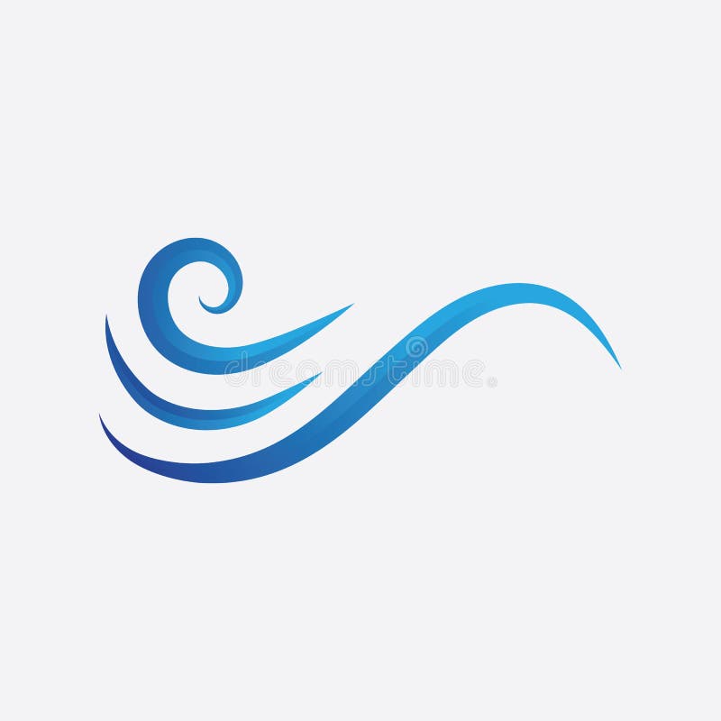 Blue Wave Logo Vector. WAter Wave Illustration Template Design Stock ...