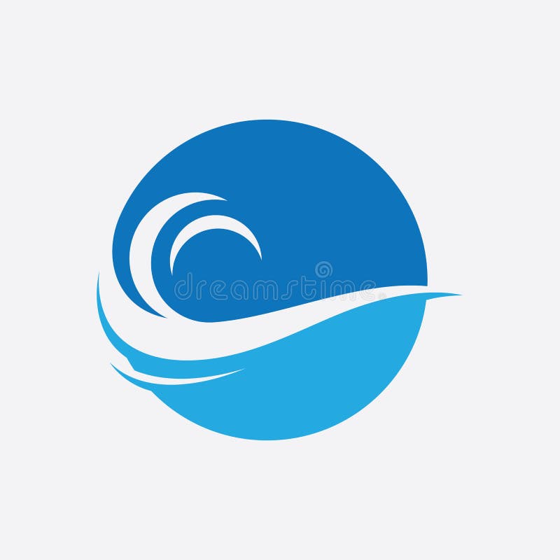 Blue Wave Logo Vector. WAter Wave Illustration Template Design Stock ...