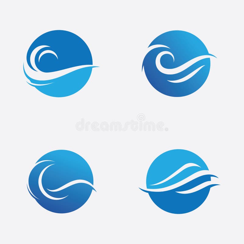 Blue Wave Logo Vector. WAter Wave Illustration Template Design Stock ...