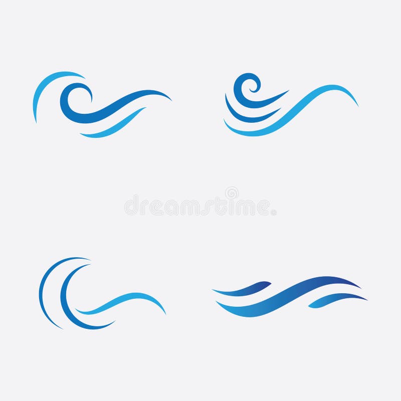 Blue Wave Logo Vector. WAter Wave Illustration Template Design Stock ...