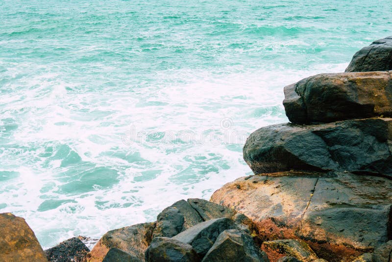 Blue Wave in Ocean. Clear Wave and Sun Light Close Up Stock Image ...