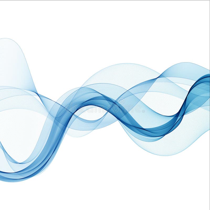 Blue Wave Pattern. Design Element. Vector Graphics. Eps 10 Stock ...