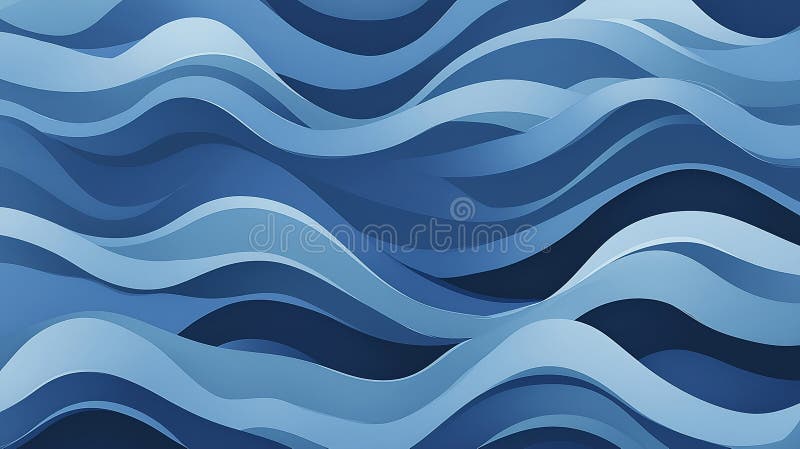 Blue Wave Pattern Fabric Pattern Stock Illustration - Illustration of ...
