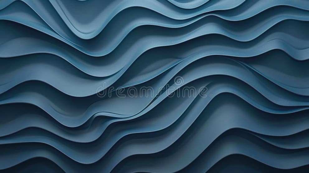 Blue Wave Pattern on a Wall, Suitable for Backgrounds or Interior ...