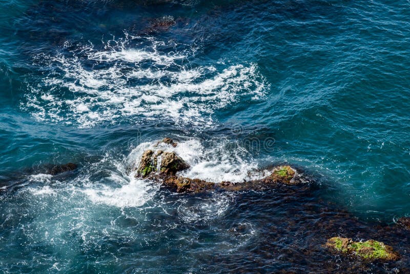 Blue wave of the sea stock image. Image of power, landscape - 206978337