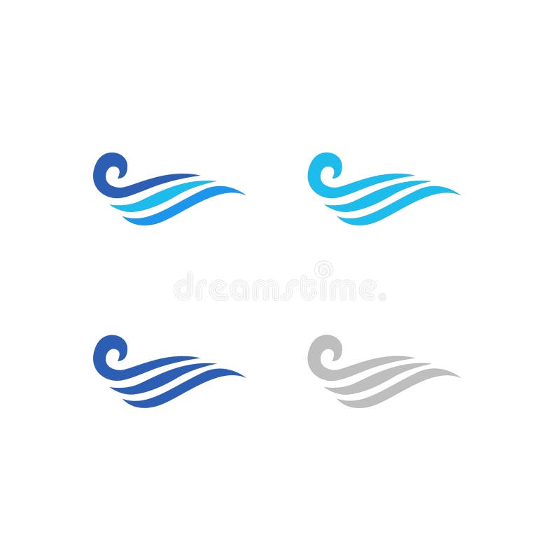 Blue wave sign symbol logo stock vector. Illustration of wave - 332514988
