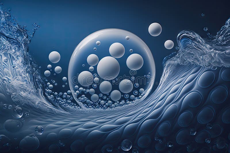Bubbles Floating on the Surface of a Hot Bubble Bath, with Steam Rising ...