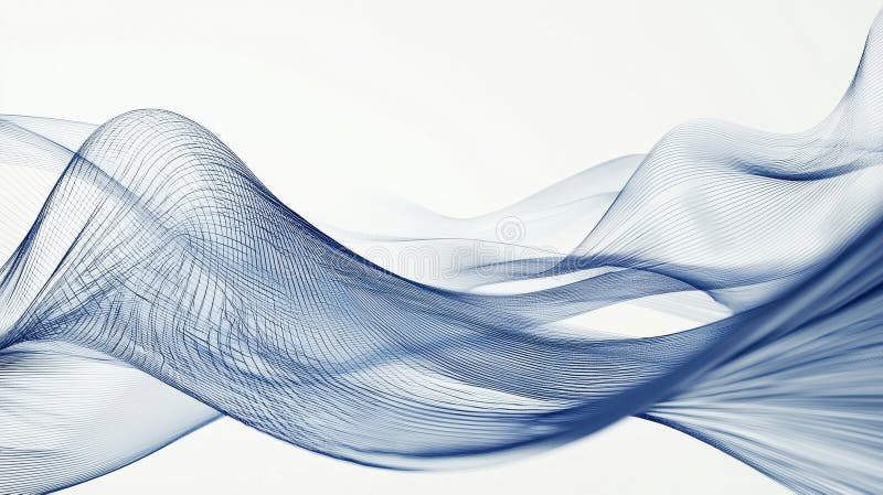 Blue Wave of Smoke Swirling in the Air Creating an Abstract and ...