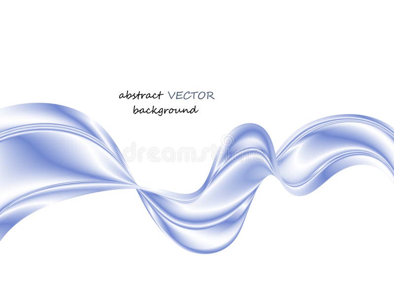 Blue Wave Stream. Abstract Liquid Wave Background Stock Vector ...