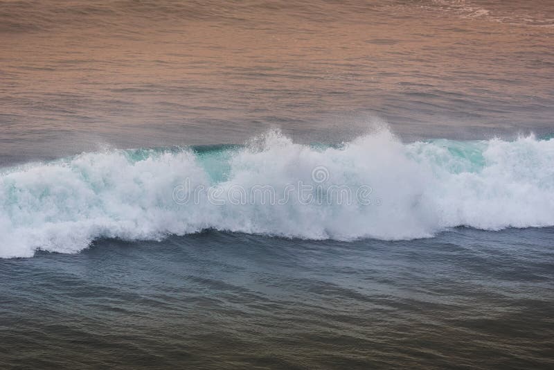 Blue Wave at Sunset Bali Beach ,Indonesia. Stock Image - Image of ...