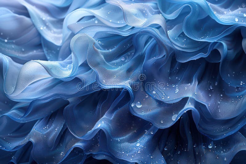 Blue Wave Symphony: a Mesmerizing Abstract Artwork of Fluid Blue Waves ...