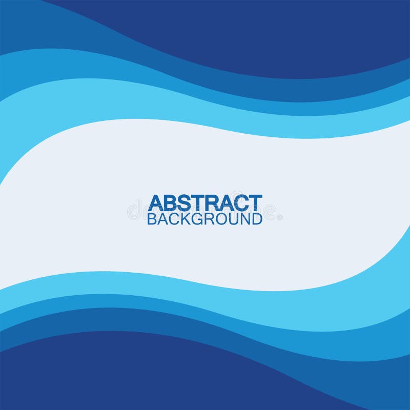 Blue Wave Vector Abstract Background Flat Design Stock Illustration ...