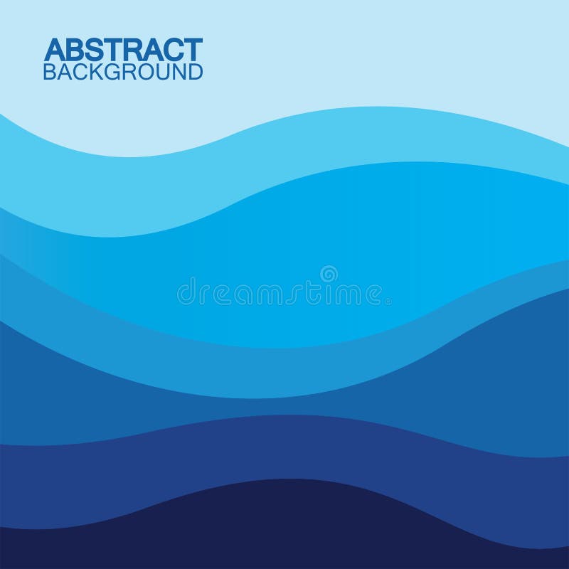 Blue Wave Vector Abstract Background Flat Design Stock Illustration ...