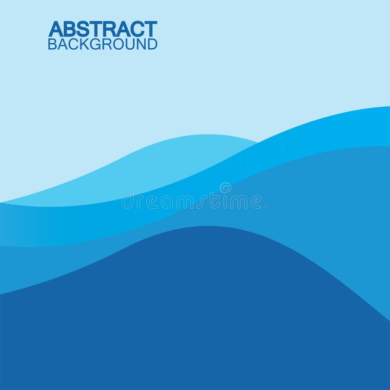 Blue Wave Vector Abstract Background Flat Design Stock Illustration ...