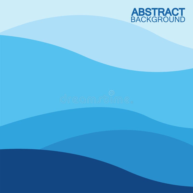 Blue Wave Vector Abstract Background Flat Design Stock Illustration ...
