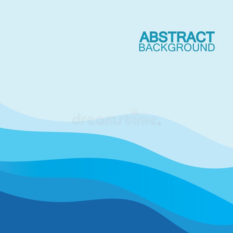 Blue Wave Vector Abstract Background Flat Design Stock Illustration ...