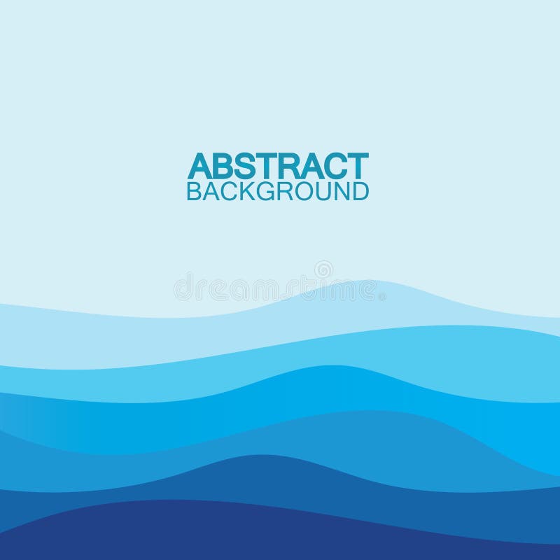 Blue Wave Vector Abstract Background Flat Design Stock Illustration ...