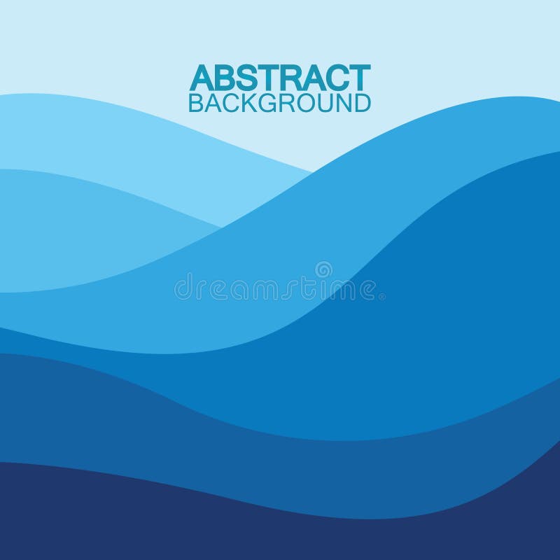Blue Wave Vector Abstract Background Flat Design Stock Illustration ...