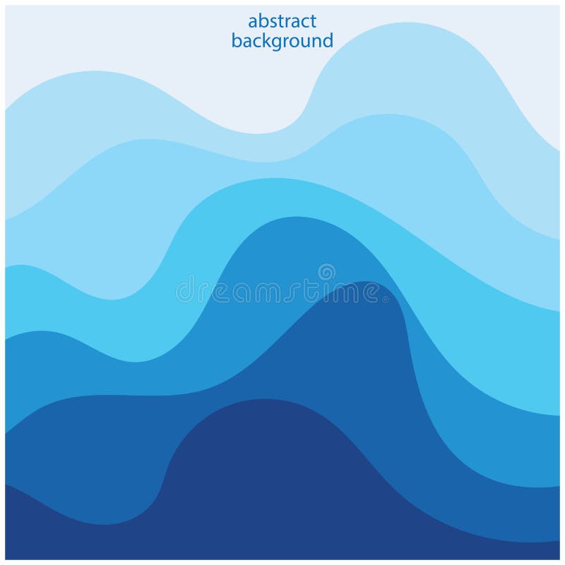 Blue Wave Vector Abstract Background Flat Design Stock Illustration ...
