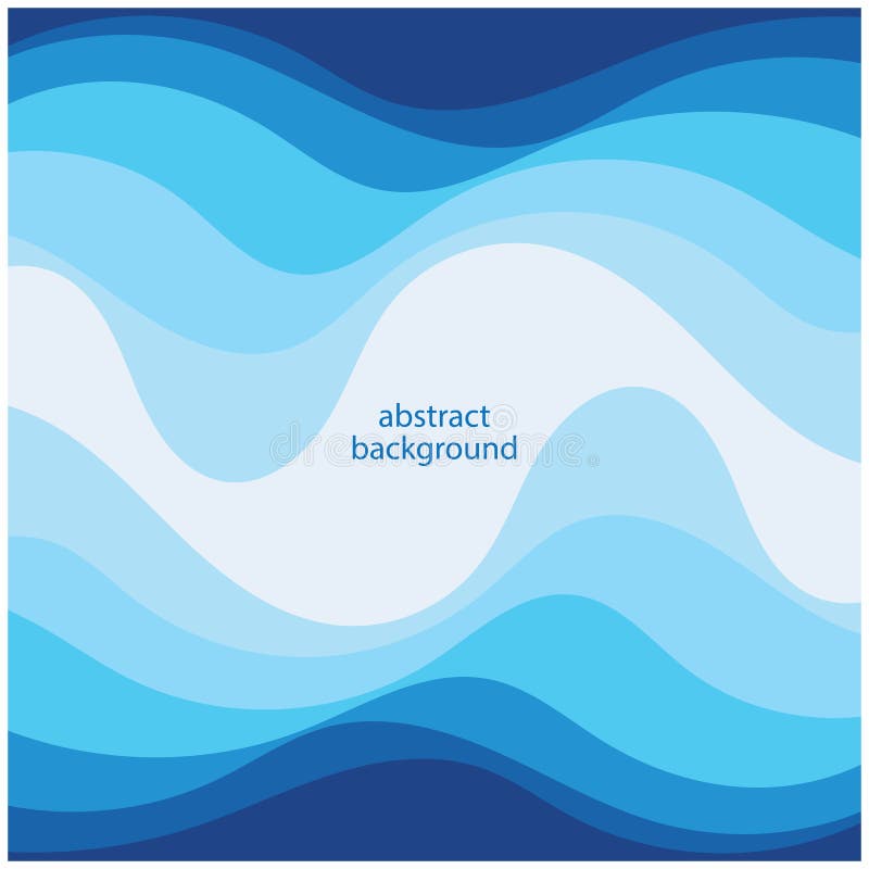 Blue Wave Vector Abstract Background Flat Design Stock Illustration ...