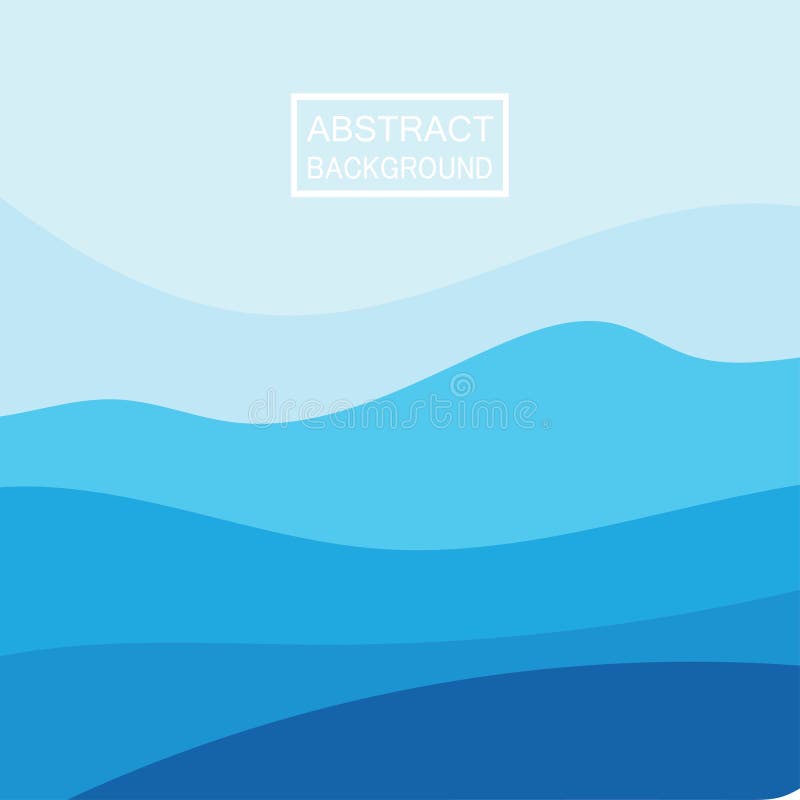 Blue Wave Vector Abstract Background Flat Design Stock Illustration ...