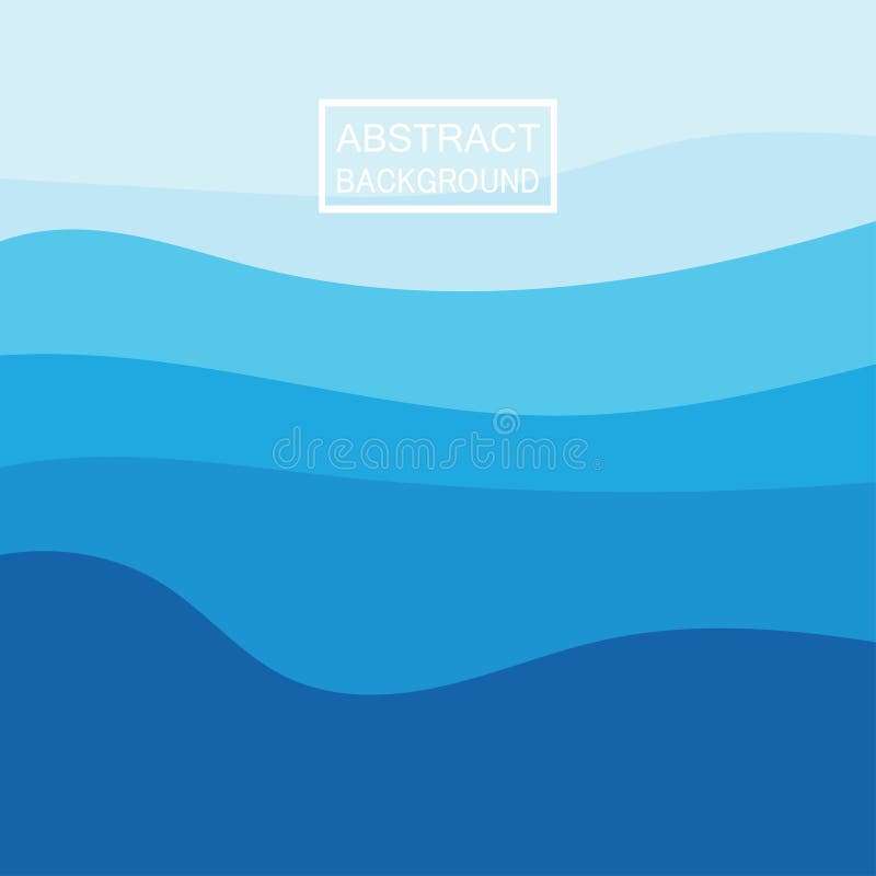 Blue Wave Vector Abstract Background Flat Design Stock Illustration ...