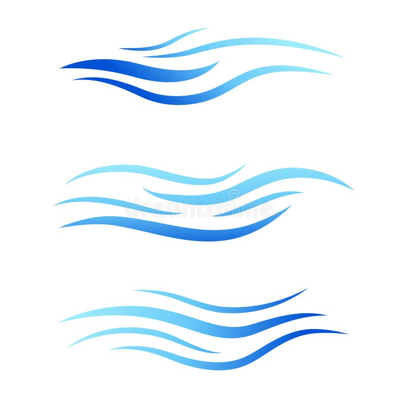 Blue Wave Water Abstract Vector Illustration Stock Vector ...