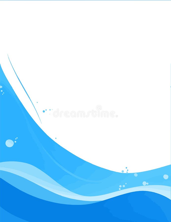 Blue Wave Water Background Design Vector Stock Illustration ...