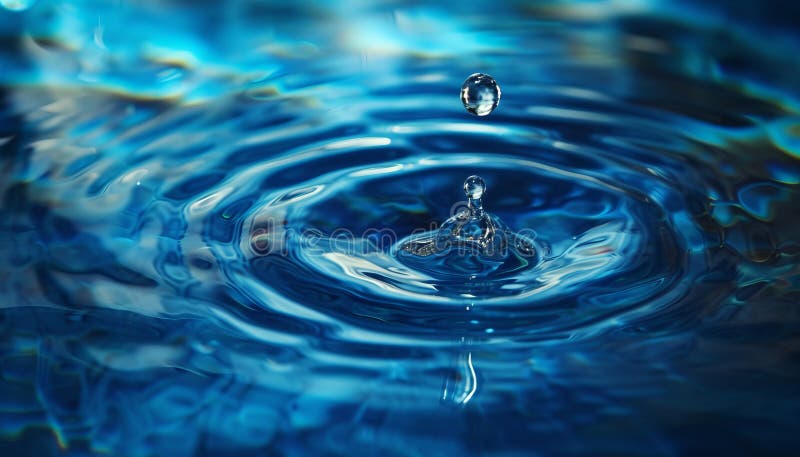 Blue Wave, Water Drop, Underwater Bubble, Clean Reflection, Tranquil ...