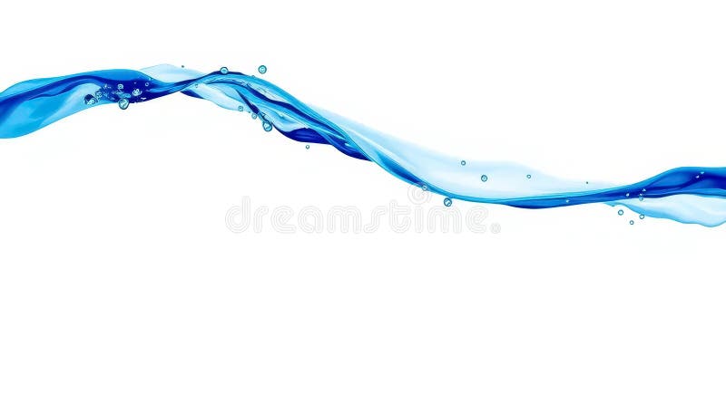 Blue Wave with Water Droplets on it Stock Image - Image of water, pure ...