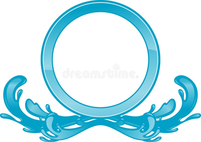 Ocean Logo. Clear Water Emblem. Pool Icon. Blue Circles and Letters ...