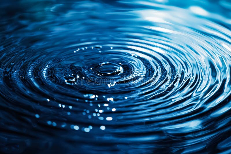 Blue Wave of Water with Ripples Stock Photo - Image of nature, ripples ...
