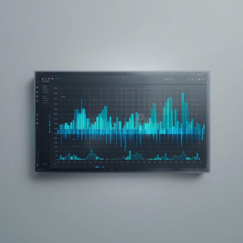 Blue Waveform on Dark Background with Neon Glow and Tech Aesthetic ...