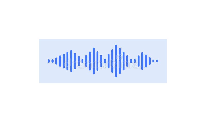 Blue Waveform Symbolizing Audio or Sound Data in a Minimalist, Modern ...