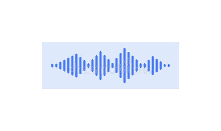 Blue Waveform Symbolizing Audio or Sound Data in a Minimalist, Modern ...