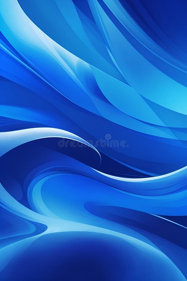 Blue Waves Abstract Background, Vertical Composition Stock Illustration ...