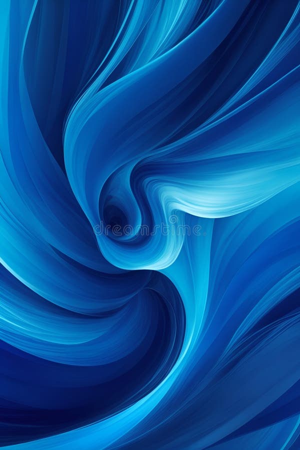 Blue Waves Abstract Background, Vertical Composition Stock Illustration ...