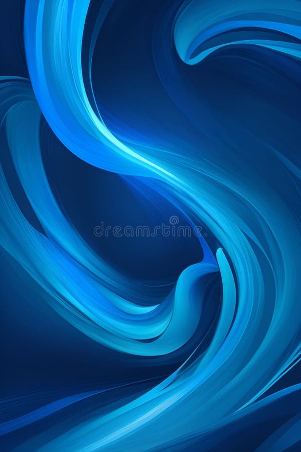 Blue Waves Abstract Background, Vertical Composition Stock Illustration ...